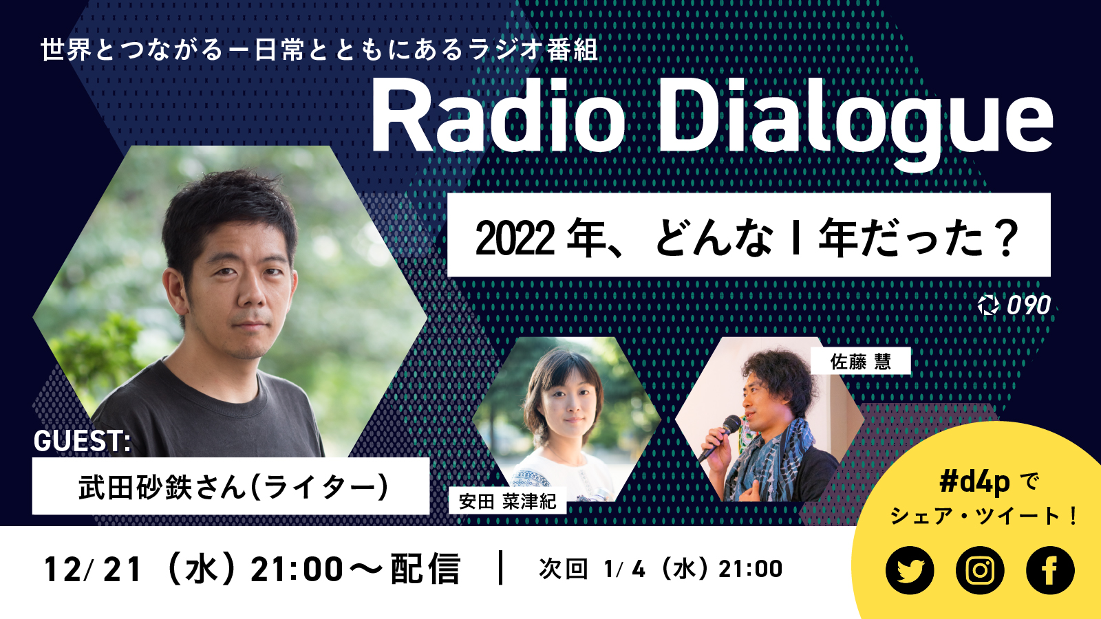 Radio Dialogue ゲスト：武田砂鉄さん「2022年、どんな1年だった？」（2022/12/21） - Dialogue for ...